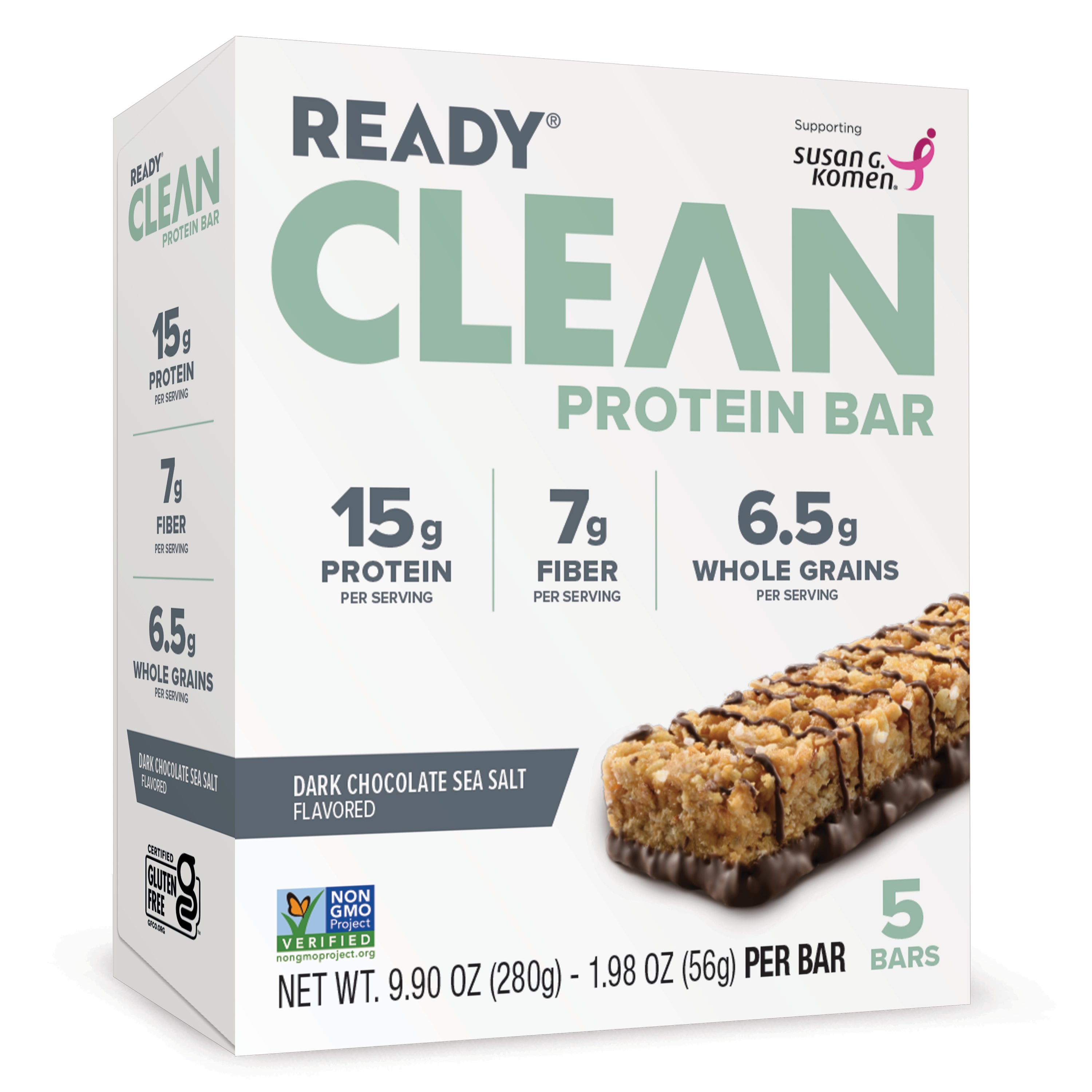 Ready® Clean Bar Dark Chocolate Sea Salt, 5ct (PAF)